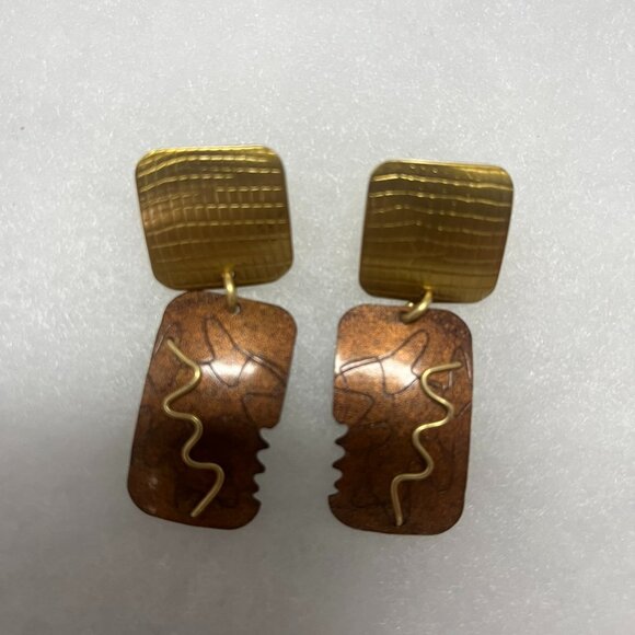 David Badman | Jewelry | Vintage David Badman Mixed Metal Earrings ...